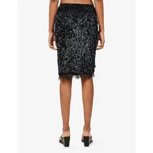 SIEDRES Bianca Sequin-embellished Knee-length Skirt