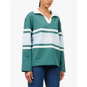 4TH & RECKLESS Cotton-jersey Rugby Top