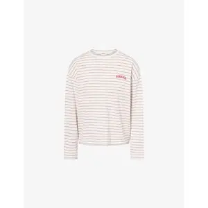 Striped Hem Crewneck Sweatshirts