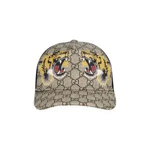 Gucci Tigers Print Gg Supreme Baseball Cap - Tan