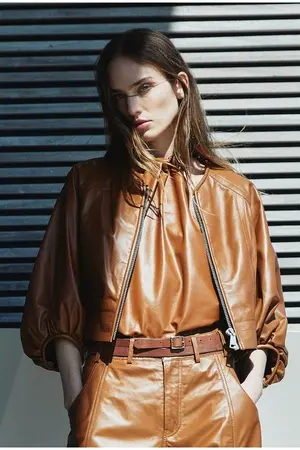 Yigal Azrouël Leather Jacket - Olive