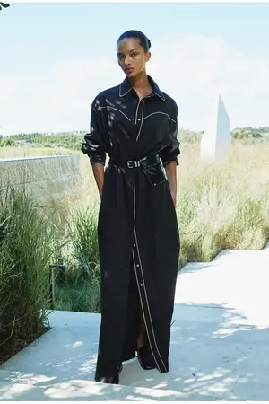 Yigal Azrouël Bobbi Shirt Dress - Black