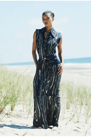 Yigal Azrouël Erin Collar Maxi Dress - Natural