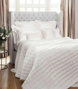 Gingerlily Silk Super King Windsor Bedspread - Ivory
