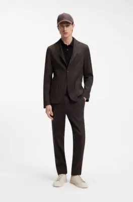 BOSS Slim-fit Jacket In Tech Linen