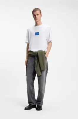 Hugo Logo-print T-shirt In Cotton Jersey - White