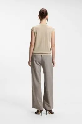 BOSS Knitted Vest With Merino Wool
