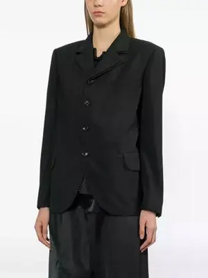 Comme Des Garçons Notched-lapels Blazer - Black
