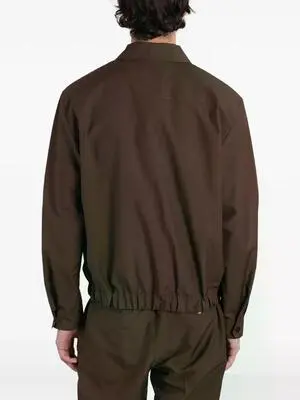 GREYED Elasticated-hem Button-up Jacket