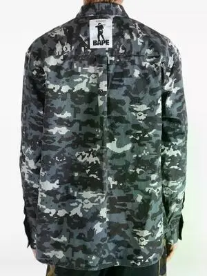 A BATHING APE Digital-camouflage-print Shirt