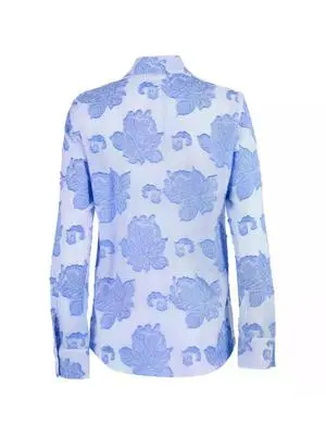 MAZZARELLI Damask-pattern Striped Shirt
