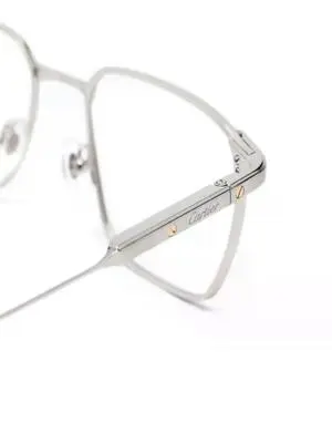 Cartier Rectangle-frame Glasses - Silver