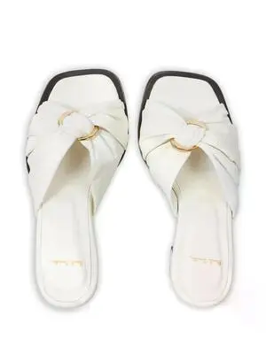 Paul Smith Ruched Ring-detail Block Heel Sandals - Neutrals