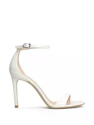 STUART WEITZMAN Leather Ankle-strap Sandals - White