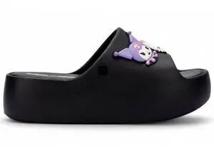 Melissa Free Platform Slide Hello Kitty And Friends - Black
