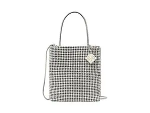 Tory Burch Night Owl Crystal Embellished Mini Tote - Silver