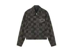 Amiri Checkered Work Jacket - Brown