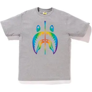 A BATHING APE Rainbow Shark Tee Shirt - Gray