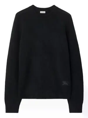 Burberry Elbow-patch Cashmere Sweater - Black