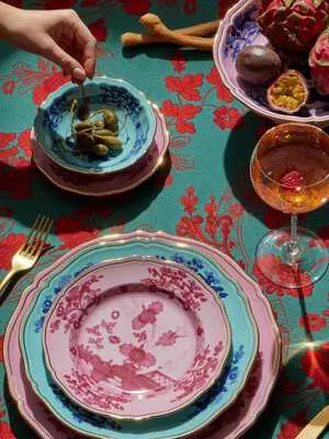 GINORI 1735 Oriente Italiano Bread Plate - Pink