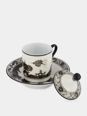 GINORI 1735 Oriente Italiano Albus Coffee Cup With Cover - White