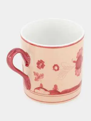 GINORI 1735 Oriente Italiano Vermiglio Coffee Cup With Cover - Red