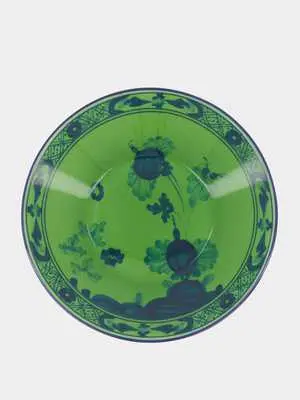 GINORI 1735 Oriente Italiano Malachite Coffee Cup With Cover And Saucer - Green