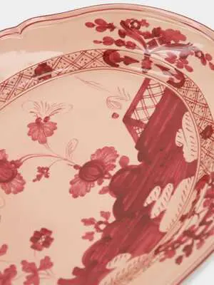 GINORI 1735 Oriente Italiano Oval Flat Platter - Red