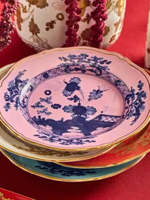 GINORI 1735 Oriente Italiano Azalea Dinner Plate - Pink