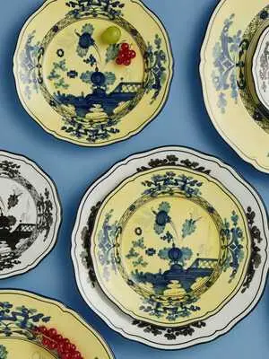 GINORI 1735 Oriente Italiano Citrino Dinner Plate - Yellow