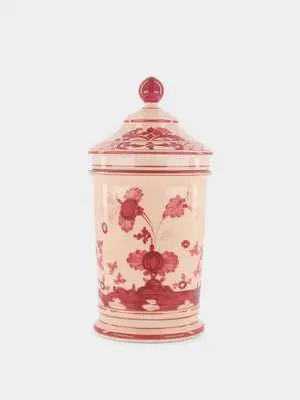 GINORI 1735 Oriente Italiano Pharmacy Vase With Cover - Red