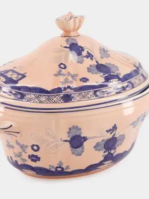 GINORI 1735 Oriente Italiano Oval Tureen With Cover - Orange