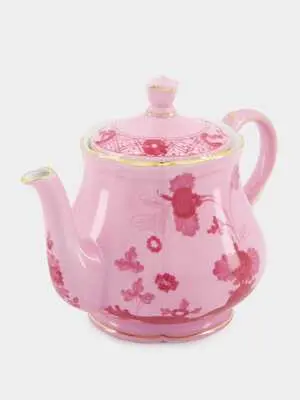 GINORI 1735 Porcelain Teapot With Cover For 6 - Pink