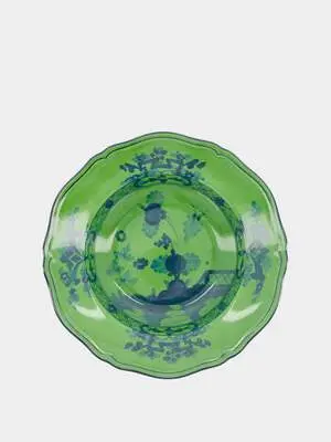 GINORI 1735 Oriente Italiano Malachite Soup/pasta Plate - Green