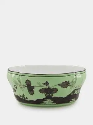 GINORI 1735 Oriente Italiano Oval Salad Bowl - Green