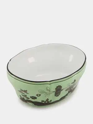 GINORI 1735 Oriente Italiano Oval Salad Bowl - Green