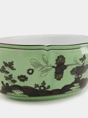 GINORI 1735 Oriente Italiano Oval Salad Bowl - Green