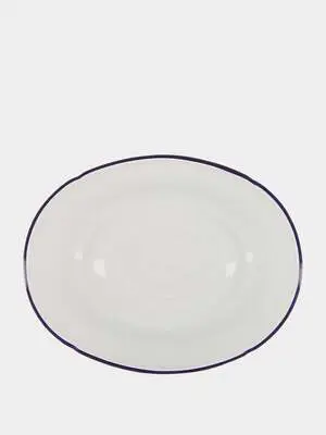 GINORI 1735 Oriente Italiano Oval Salad Bowl - Yellow