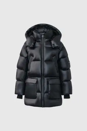 Mackage Down Coat With Detachable Hood - Black