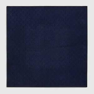 Gucci Gg Wool Silk Jacquard Pocket Square Wool - Black
