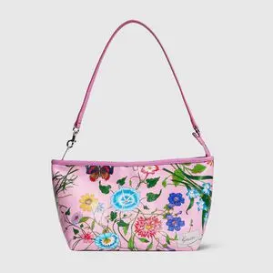 Gucci Flora-motif Small Pouch With Strap