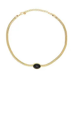 8 Other Reasons Necklace With Stone Detail - Black
