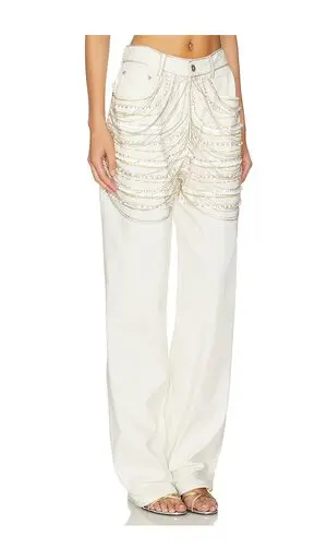 Lapointe Embellished Straight Leg Pants
