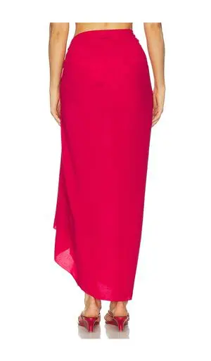 JUILLET Paiges Pareo Skirt - Raspberry Red