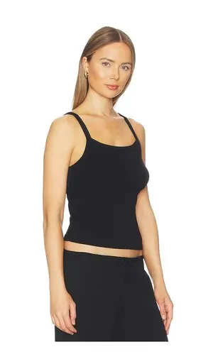 Donni. Baby Rib Square Neck Tank - Jet