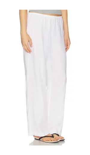 Donni. Linen Wide Leg Pants - Powder