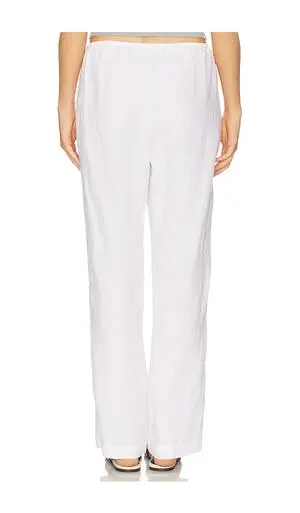 Donni. Linen Wide Leg Pants - Powder
