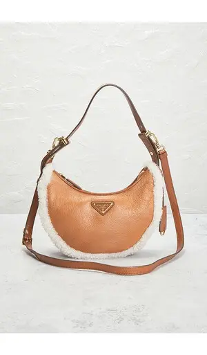Undefined Prada Shearling Arque Shoulder Bag