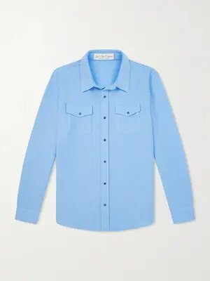 GOD'S TRUE CASHMERE Lagoon Cashmere Shirt - Blue