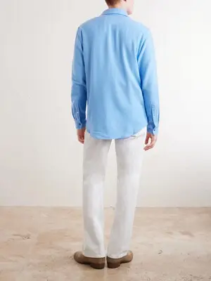GOD'S TRUE CASHMERE Lagoon Cashmere Shirt - Blue